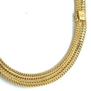 Milor | Jewelry | New Milor Italian 4k X Wide Gold Mesh Necklace | Poshmark